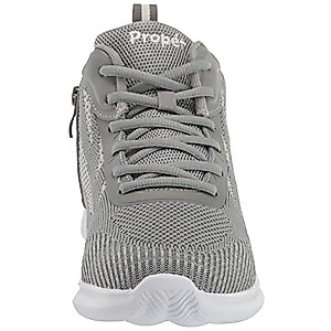 Propet Women's TravelBound Hi Sneakers, Grey, 7 XX-Wide US