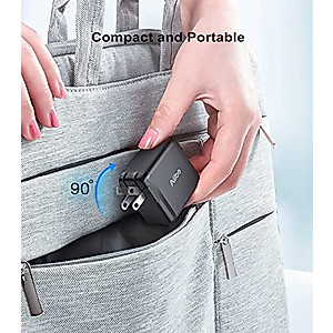 Aiibe USB C Charger 65W 3-Port PD 3.0 Fast Charger 65W GaN Wall Charger USB C Charger Block Type-C Foldable Adapter for MacBook Pro/Air, iPad Pro, iPhone 15/14/Pro, Galaxy S23 S22, Dell XPS13, Laptops