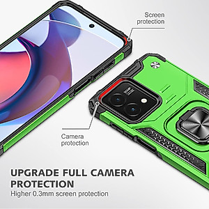 for Moto G Stylus 5g 2023 Case with Screen Protector, 360°Military Grade Rotatable Kickstand (Heavy Duty) Shockproof Protective Cases for Moto G Stylus 5G 2023 (Green)