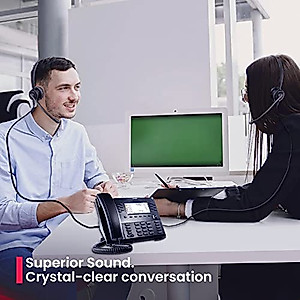 XS 825 Headset Bundle for Training, Coaching, Monitoring, Supervising, Onboarding - Compatible Deskphones Include Avaya, Yealink, Polycom, Cisco, Mitel, Nortel, Toshiba (Stereo, Basic Bundle)