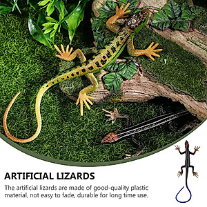 Artificial Lizard Animal Plaything Plastic Lizard Prop Spoof Lizard Model Early Education Toys Kids Educational Playthings Party Trick Tool Children Toys Lizard Figurine Tricky Toys
