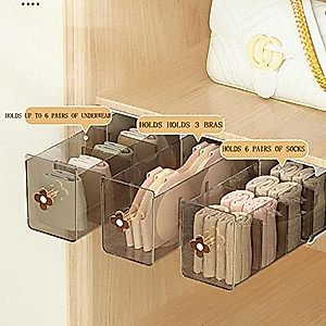 Underwear storage box, household wardrobe wall hanging non-perforated compartment storage, socks finishing transparent storage box wall mounted underwear storage box, for wardrobes and bathrooms