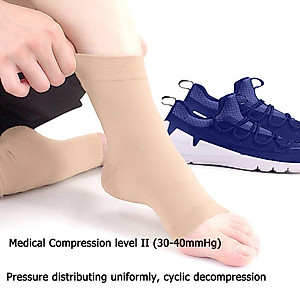 SPOTBRACE Medical Compression Breathable Ankle Support Men Women, Elastic Thin Ankle Brace, Pain Relief Foot Sleeve for Unisex Swelling, Achilles Tendonitis, Plantar Fasciitis and Sprained