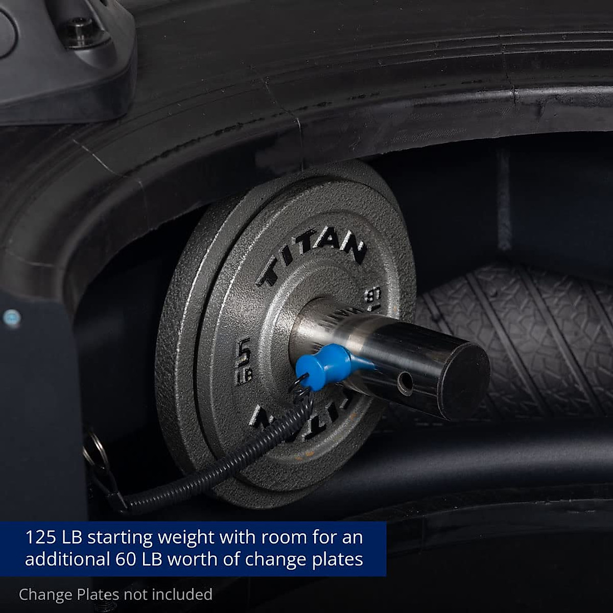 Titan Fitness Indoor 180 Degrees Tire Flipping Machine, Tire Weight 125 LB, Large Strength Training Device