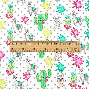 David Angie Cactus Sheep Pattern Bullet Textured Liverpool Fabric 4 Way Stretch Spandex Knit Fabric by The Yard for Head Wrap Accessories (Plant)