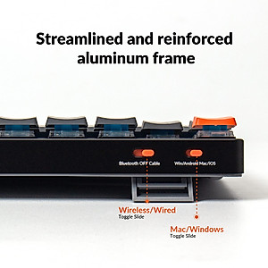 Keychron K5 SE Full Size Layout Ultra-Slim Wireless Bluetooth/Wired USB Mechanical Keyboard with Low-Profile Gateron Brown Switch, 104 Keys White LED Backlit Computer Keyboard for Mac and Windows