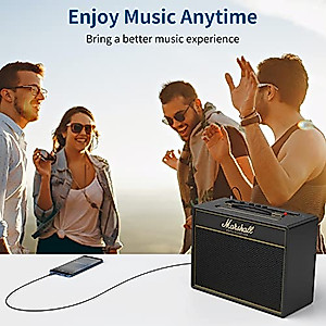 2 Pack 6.35mm 1/4 Male to 3.5mm 1/8 Female Stereo Headphone Adapter Audio Jack Plug Gold Plated for Speaker Headphone Guitar Digital Piano Amp Adapte (Grey)