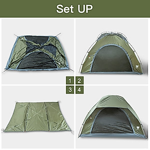 Night Cat Camping Tents 1 2 3 4 Persons with Unique Rainfly Backpacking Tent Easy Clip Setup Double Layers 2 Doors Waterproof Lightweight,3-4 Persons