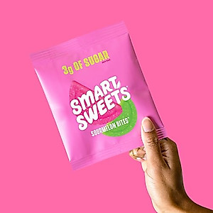 SmartSweets Sourmelon Bites, Candy with Low Sugar (3g), Low Calorie, Plant-Based, Free From Sugar Alcohols, No Artificial Colors or Sweeteners, 1.8 Ounce