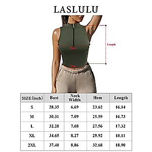 LASLULU Womens Crop Tops Half Zip Up Sleeveless Yoga Tops Compression Summer Athletic Shirts Sports Bra Seamless Workout Gym Pullover Going Out Tops(White Large)