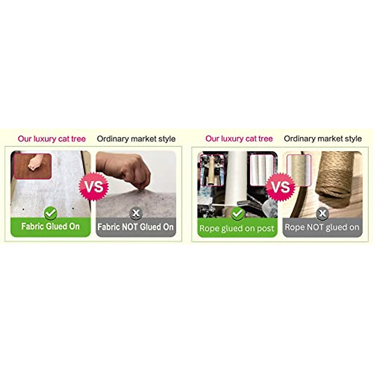 Go Pet Club 57.5" Jungle Rope Cat Tree Kitty Condo Tower House Furniture with Swing Bed and Spinning Scratching Post, Slate Gray