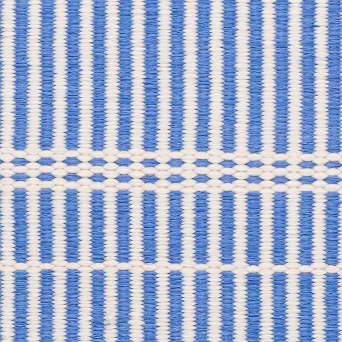 Dash and Albert Marlo French Blue Handwoven Indoor/Outdoor Rug, 8 X 10 Feet, Blue Stripe Pattern