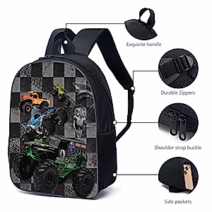 LAXLIIO Cool Trucks Backpack Lightweight Travel bags For Men Women Resistant Durable 16 inches