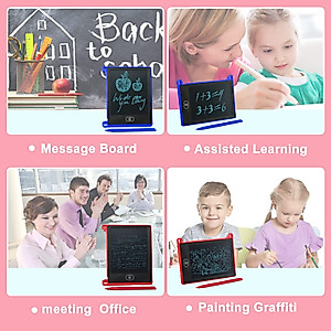 Writing Tablets for Kids Lcd Mini Electronic Doodle Board Educational Learning Writing Pad Erasable Drawing Pad Reusable Preschool Art Back to School Party Favor, 4.72 x 3.54 Inches(16 Pieces)