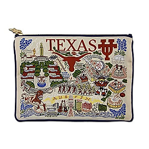 catstudio University of Texas College Zip Pouch | Use as Wallet, Clutch, Handbag or Makeup Bag