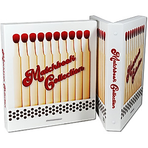 UniKeep Matchbook Cover Collection Storage Album for Display, Protection, and Archival. Includes 15 Pages. Holds 90 Matchbooks