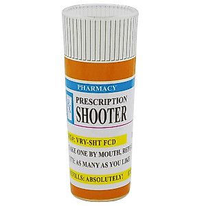 Shot Glasses - Prescription Pill Bottle Shot Glass 4 oz Rx Unique Funny Novelty Shot Glass set for Men, Great Gag Gifts Shot Glasses for Vodka, Whiskey, Tequila, Espresso, Secret Santa (4 Pack)