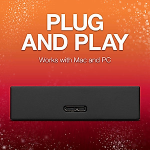 Seagate Backup Plus Slim STHN1000400 1 TB Portable Hard Drive - External - Black