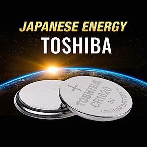 Toshiba CR1620 3V Lithium Coin Cell Battery Pack of 5