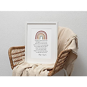 Maya Angelou Quote Motivational Wall Art - Office Wall Art & Decor Motivational poster - Positive Quotes Wall Decor - Encouragement Gifts - Positive Sayings for Wall Decor, 8x10" Unframed