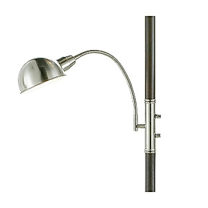 Adesso 4052-15 Lexington 71" Combo 2-Light Floor Lamp, Walnut, Smart Outlet Compatible