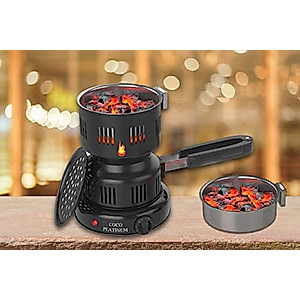 Multipurpose Electric Charcoal Starter - Electric Charcoal Burner Electric Stove - 650W Hot Plate Electric with Stainless Steel Coiled Burner