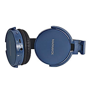 Magnavox MBH542-BL Bluetooth Wireless Foldable Stereo Headphones in Blue