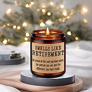 GSPY Scented Candle - Retirement Gifts, Retirement Gifts for Women, Men - Happy Retirement Gifts, Fun Retirement Gifts, Retired Gifts for Women, Best Friend, Teacher, Nurse, Coworker, Boss, Mom