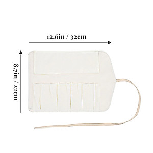 Zerodeko Reusable Straws Cutlery Roll Up Cutlery Pouch Cloth Cutlery Holder Home Kitchen Cooking Tools And Utensils Wrap Bag Wallet Multi- Brush Roll Bag Clear Silverware Organizer Silicone Straws