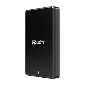 Fantom Drives Extreme 1TB External SSD - 2800MB/s, Thunderbolt 3 and 4, USB Type-C, Aluminum, 3D NAND TLC, TB3X-2300N1TB