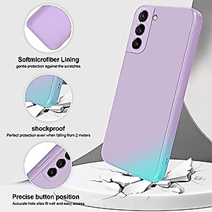 GiiYoon Silicone Case Compatible with Samsung Galaxy S21 5G, Full Body Silky Soft Touch Phone Case with Camera Protection, Shockproof Cover with Microfiber Lining, Purple