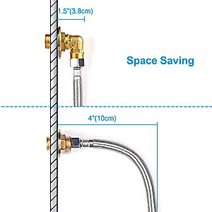 COOLWEST Wall Mounting Installation Kit for Commercial Wall Mount Faucet, G1/2 Backsplash Mount Set for Stainless Steel Commercial Kitchen Prep & Utilty Sink