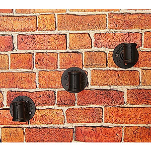 3Pcs Creative Handstand Wine Bottle Holder Retro Metal Wine Rack Wall-Mounted Single Bottle Wine Holder Wall Decor Black, 3.34 x 3.34 x 3.34 inches (524)