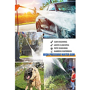 Shayee High Pressure Power Washer Wand for Garden Hose with Jet Nozzle and Fan Nozzle Hydro Jet Power Sprayer for Car Washing or Garden Cleaning Made of Durable Metal