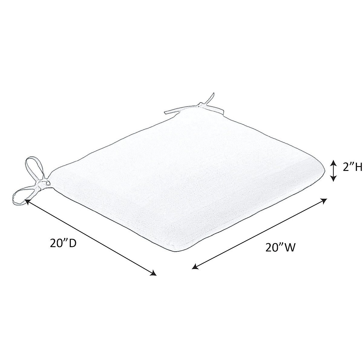 Naturesroom Sunbrella Patio Cushions - (2 Pack) - 20" W x 20" L x 2.5" T, Outdoor Chair Cushion with Comfort, Style & Durability Designed for Outdoor Living - Made in The USA