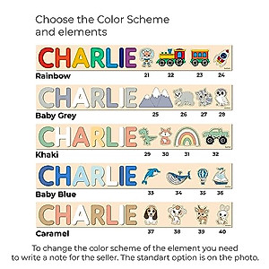 Personalized Name Puzzle Montessori Toys Nursery Decor Customized Puzzle Educational Toy Christmas Gift For a 1 Year Old Gifts Kids Name Sign for Nursery Easter Present for Baby