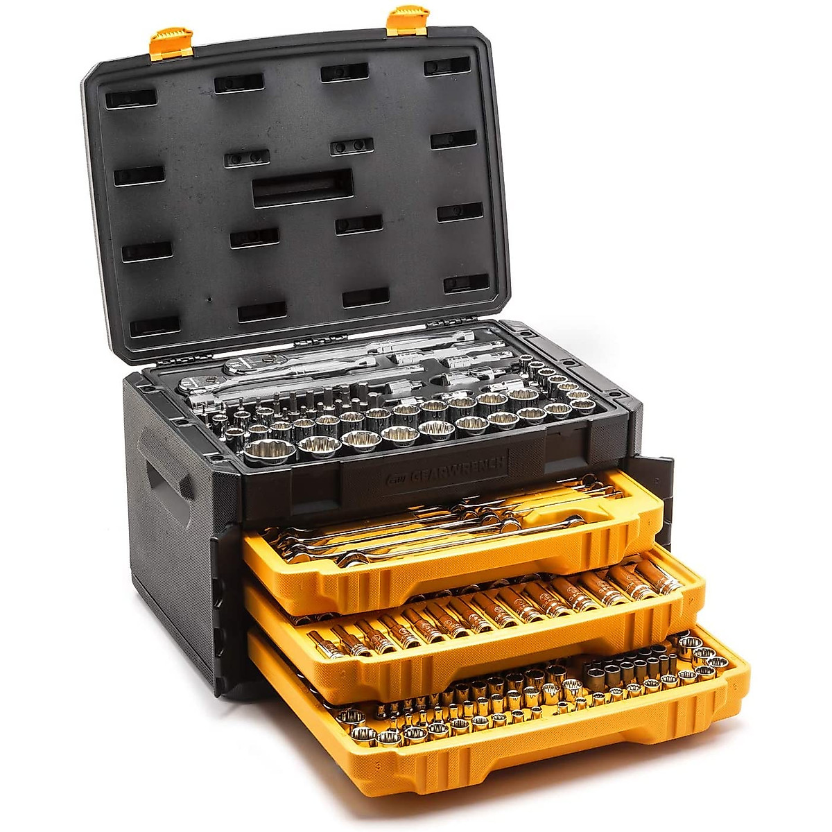 GEARWRENCH 243 Pc. 12 Pt. Mechanics Tool Set in 3 Drawer Storage Box - 80972