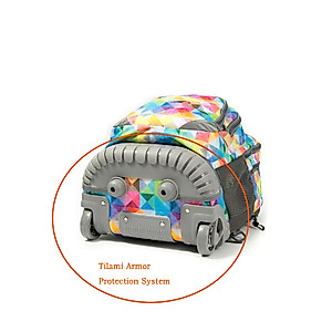 Tilami Rolling Backpack Armor Luggage School Travel Book Laptop 18 Inch Multifunction Wheeled Backpack Students