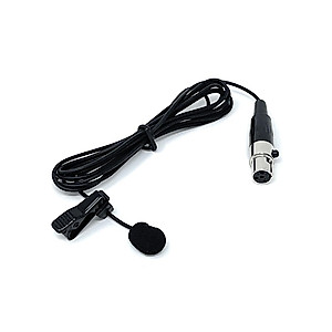 Black Lavalier Lapel Microphone Mic w/ 4 pin Mini XLR TA4F for Shure Wireless