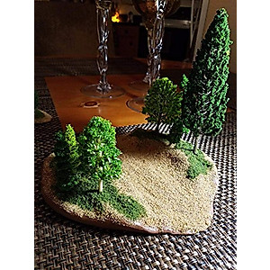 29pcs Mixed Model Trees 1.5-6 inch(4-16 cm), OrgMemory Ho Scale Bushes, Diorama Supplies, Plastic Trees for Projects, Model Train Scenery with No Bases
