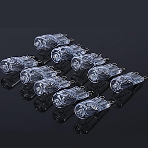 G9 Halogen Light Bulb 100W 120V T4 JD Type - Warm White Dimmable 2-Pin Base for Chandeliers Pendants Microwave Ovens Bathroom Lighting and More - Feit Electric Compatible Xenon Enhanced (10 Pack)