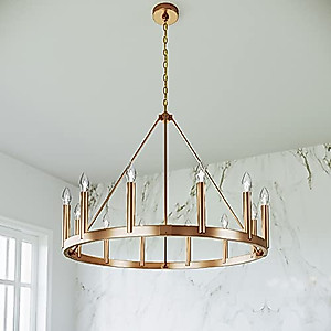 Signature Hardware 953686 Dutton 12 Light 43" Wide Taper Candle Ring Chandelier