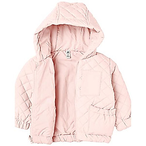 Amazon Essentials Unisex Babies' Reversible Lightweight Puffer Jacket (Previously Amazon Aware), Light Pink, 18 Months