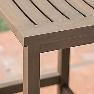 Set of 2 Gray Contemporary Outdoor Bar Stools 30"