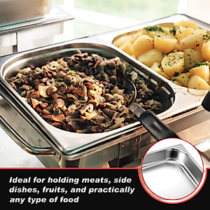 8 Pack Hotel Pans Full Size Steam Table Pan 0.8mm Thick Stainless Steel 20.8"L x 12.8"W Catering Food Pan Restaurant Food Pan for Hotel Restaurant Office Cafeteria or Family Events (2.5'' Deep)