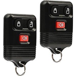 Key Fob Replacement - Keyless Entry Remote Transmitter - Remote Replacement Key Fob for Ford - 3 Button Ideal for Select Ford, Lincoln, Mazda Set of 2