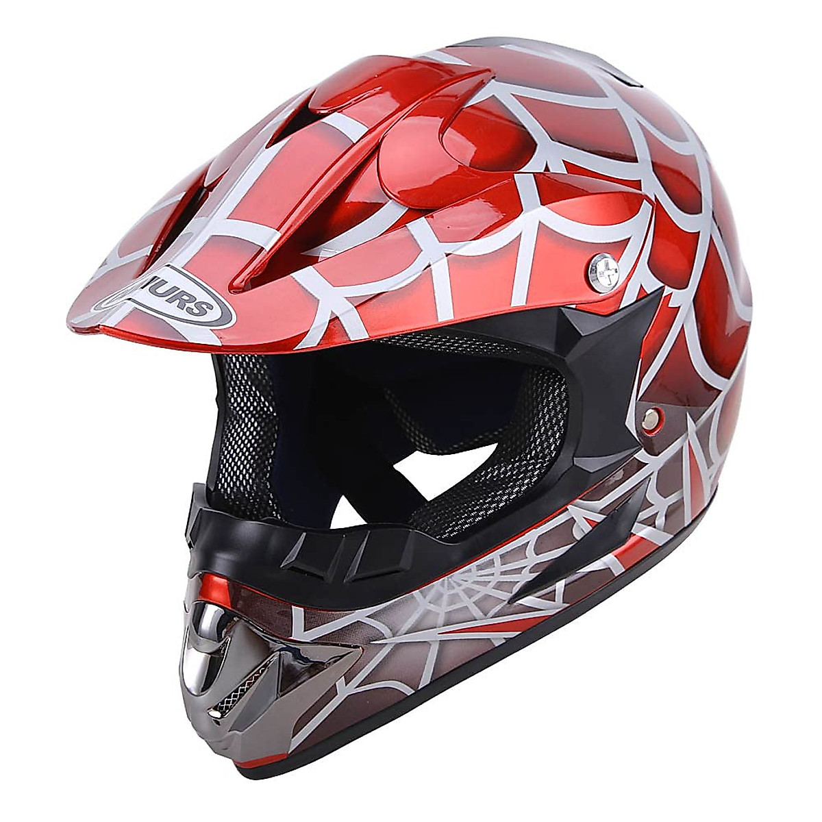 OUMURS DOT Youth Dirt Bike Helmet,Kids ATV Helmets with Gloves Goggles for Youth Boys Girls 5-14 Ages,Four Wheeler Helmet Kids Motocross BMX MX UTV Snowmobile Go Kart Full Riding Racing Skateboard