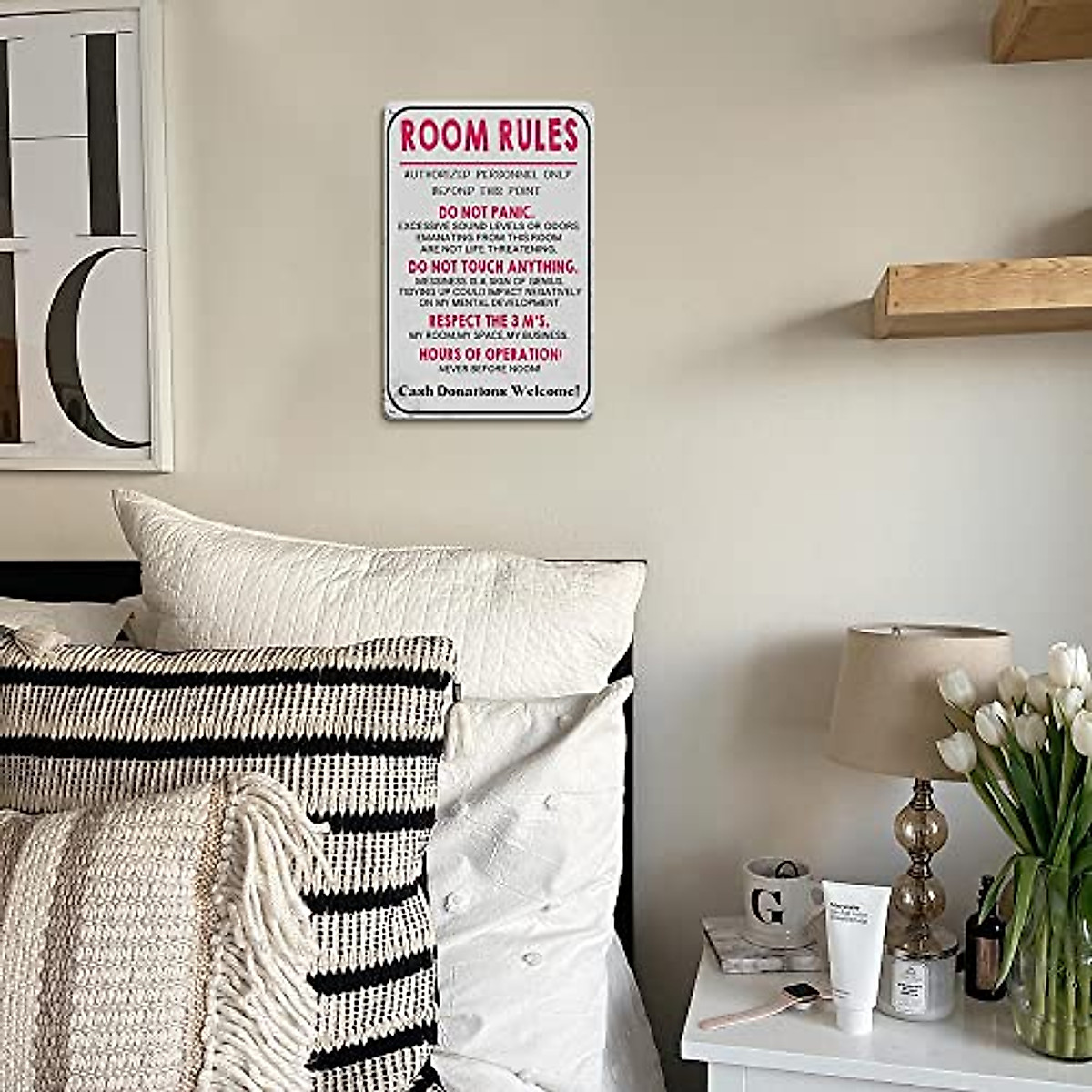 Cute Metal Tin Sign for Teen Girls' Room Decor