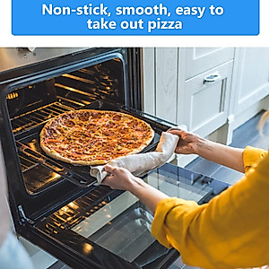 Hemoton Pizza Oven Tools 9 Inches Pizza Pan Even Heating Accessories Non Stick Tray Kitchen Tools Plate Hole Home Baking Bakeware Perforated Aluminum Alloy Kitchen Gadget Perforated Pizza Pan