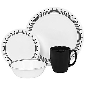 Corelle Livingware 16 piece Dinnerware Set, Service for 4, City Block